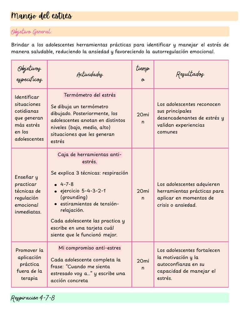 Estrategias para Manejar el Estrés Adolescente | PDF | Ansiedad | Las ...