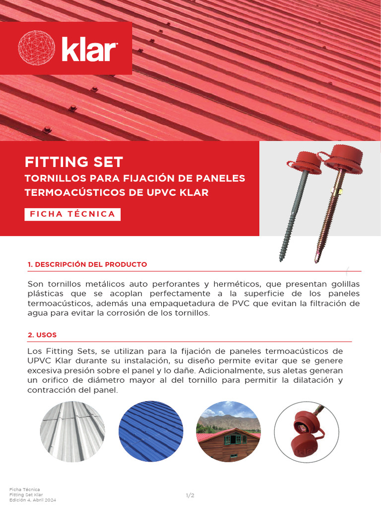 FT Fitting Set Klar Home | PDF | Tornillo