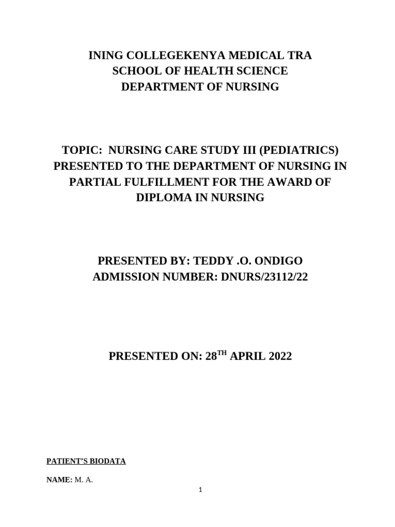 case study of pneumonia-1 | PDF | Lung | Respiratory Tract