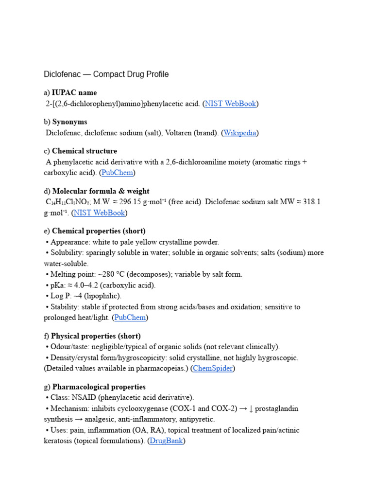 Drug Profile | PDF | Topical Medication | Nonsteroidal Anti ...