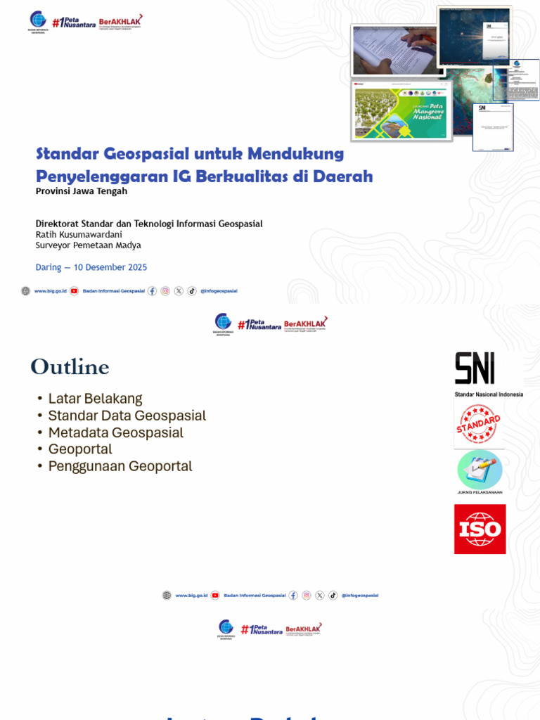 Standar Data Dan Metadata Geospasial SJ Provinsi Jawa Tengah | PDF