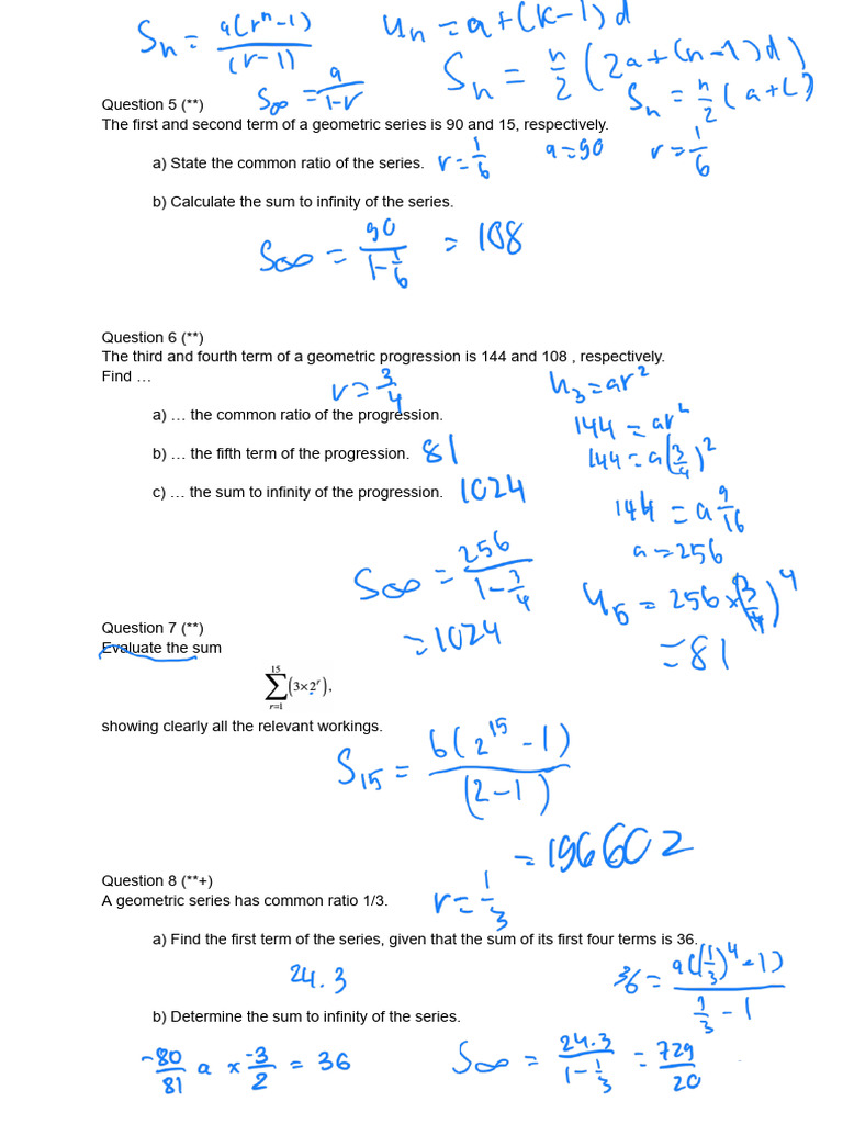 Sequences & Series.pdf | PDF | Discrete Mathematics | Mathematical Objects