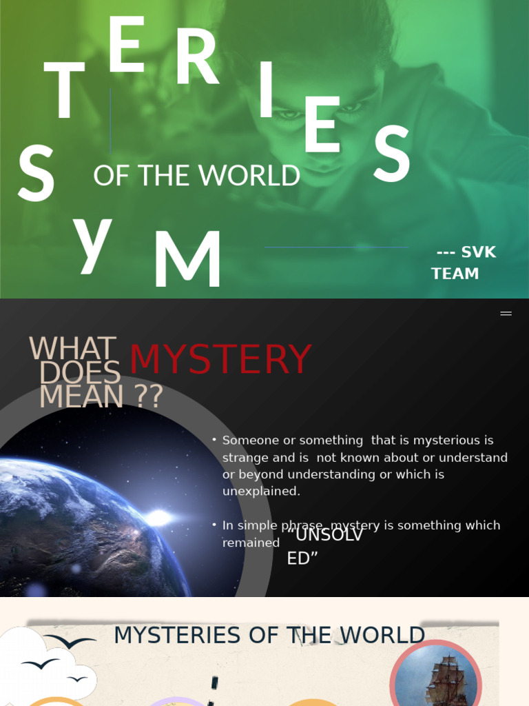 Unsolved Mysteries of the World | PDF