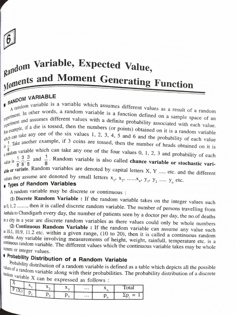 Moment Generating Function | PDF