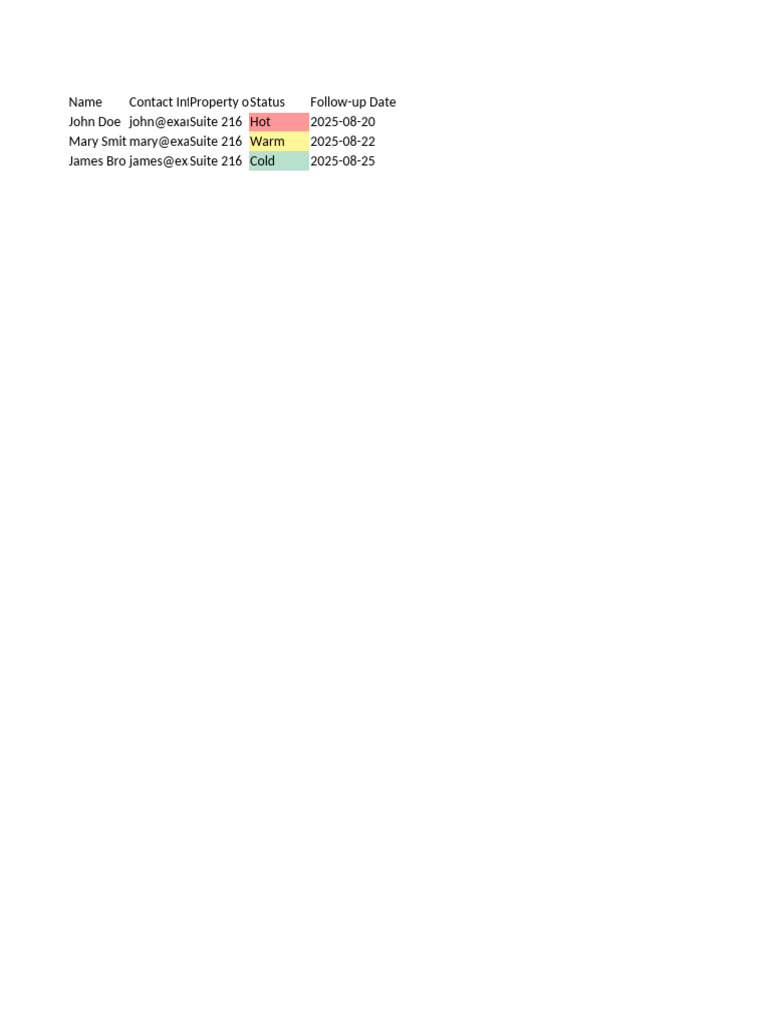 Lead Tracker Template | PDF