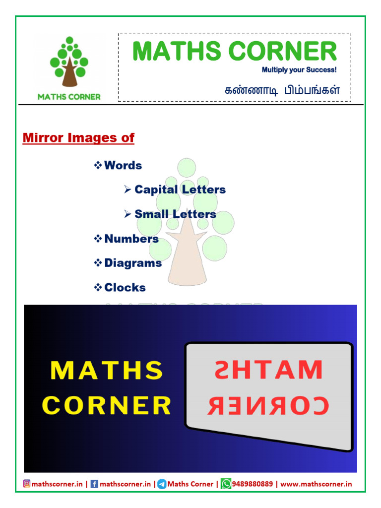 Maths Corner: Mirror Images | PDF