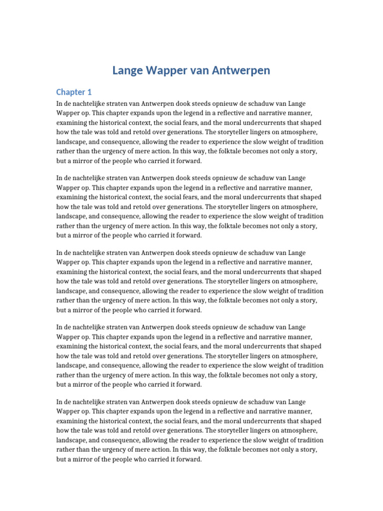 The Legend of Lange Wapper Explained | PDF | Legends | Mythology