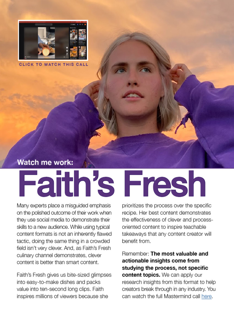 Faith's Fresh Content Analysis | PDF | Human Communication | Communication