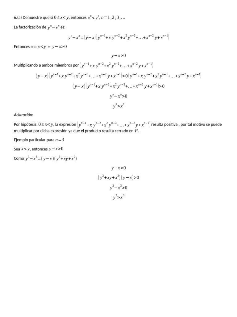 Demostración 6.a Spivak | PDF