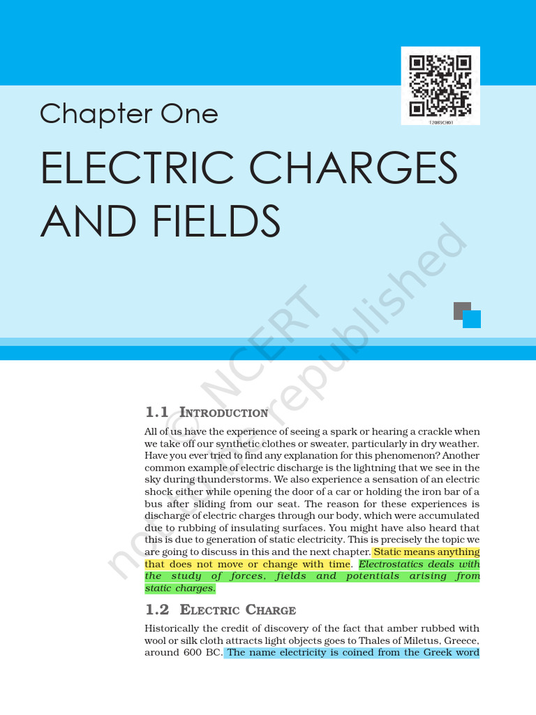 electric charges and fields phy | PDF | Electric Charge | Force