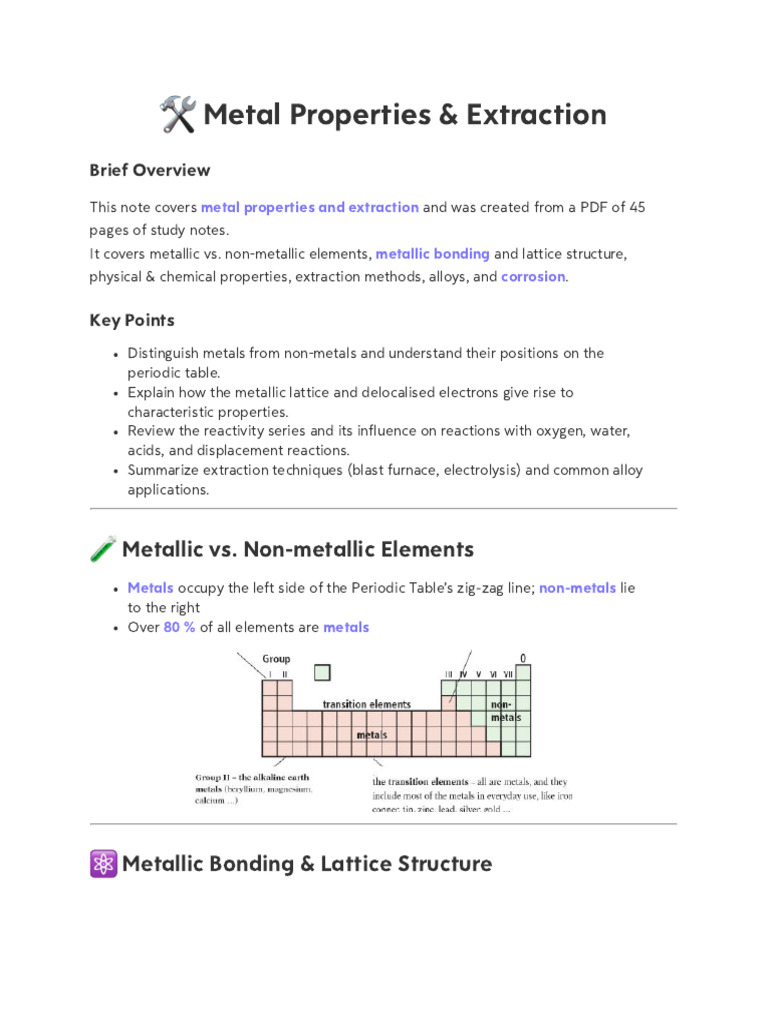 Metals | PDF | Iron | Metals