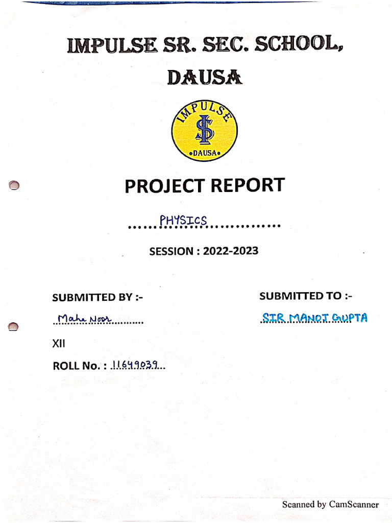 Cbse Project Work 2 | PDF