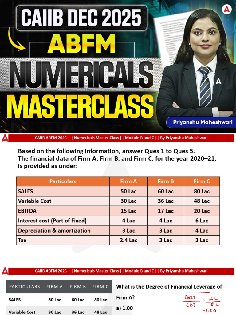 ABFM Numerical June 2025 (1) (1) | PDF | Cost Of Capital | Net Present ...