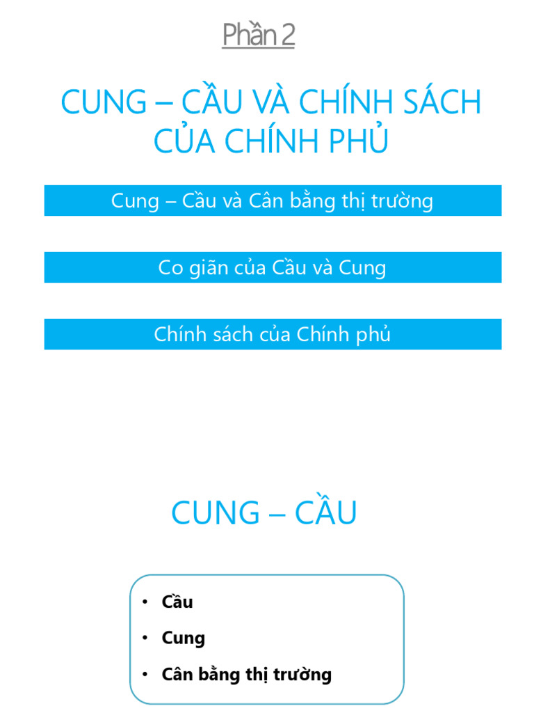 2. Phần 2. Cung - Cầu Và Chính Sách Của Chính Phủ | PDF