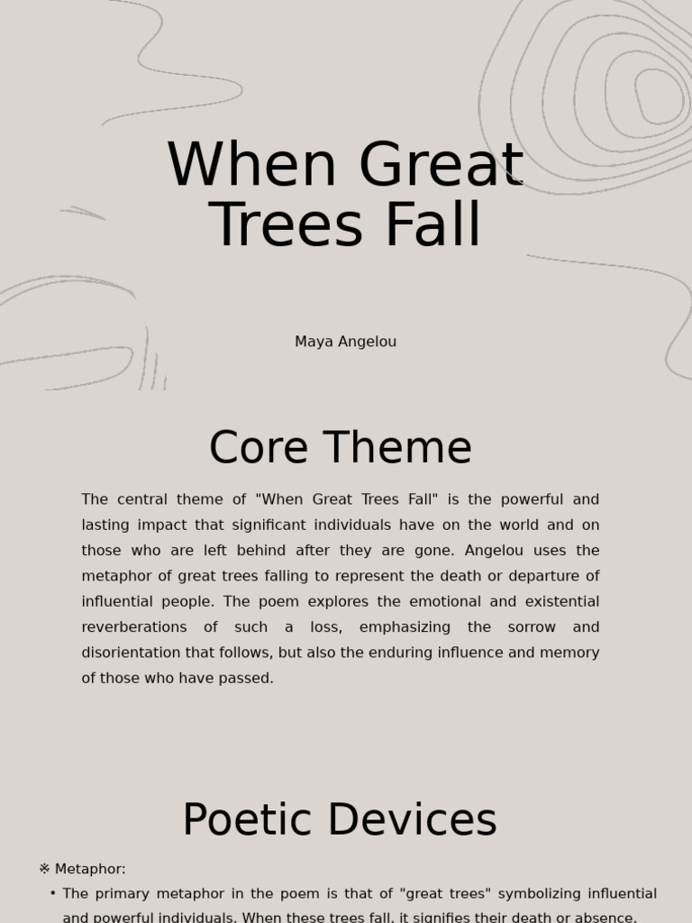 Maya Angelou's Poem on Loss and Legacy | PDF | Poetry | Metaphor