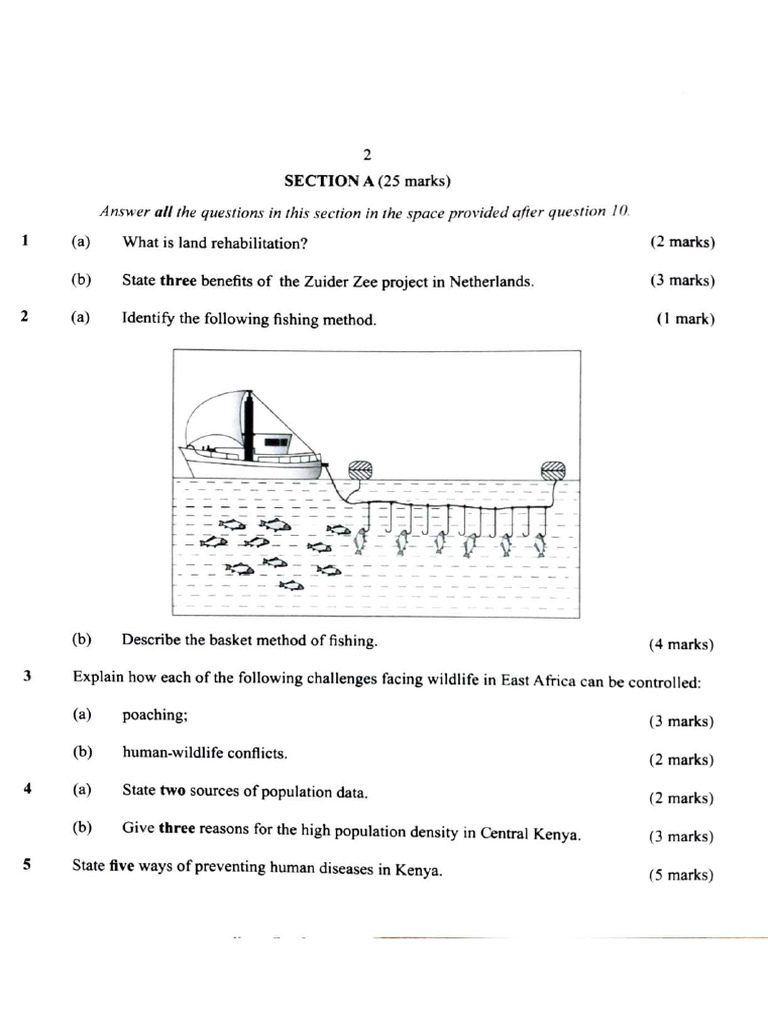 Kcse 2025 Geography Paper 2 Question Paper 1 | PDF
