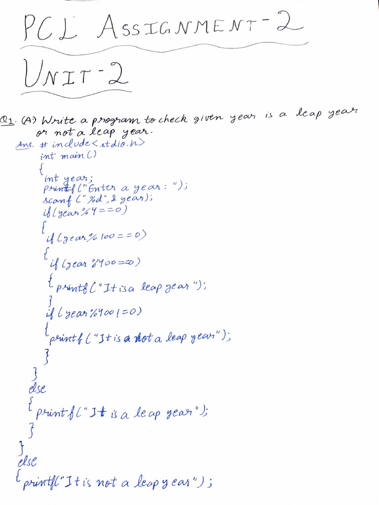 PCL Assignment 2 Unit 2 Saahitya Bansal | PDF