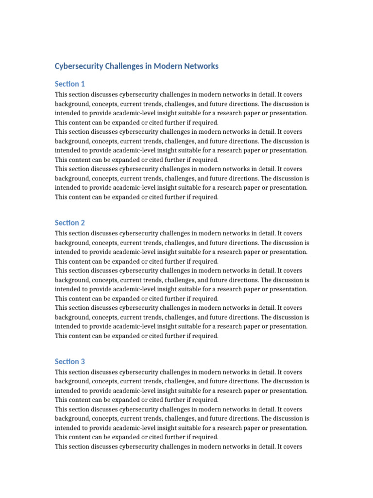 Cybersecurity Challenges in Modern Networks | PDF | Computer Security ...