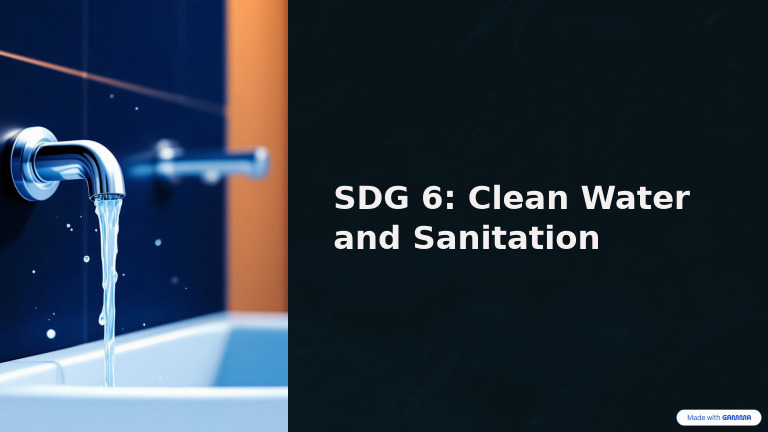 SDG 6 Clean Water and Sanitation | PDF