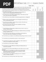 Adult ADHD Self-Report Scale (ASRS) Symptom Checklist Adult ADHD | PDF ...