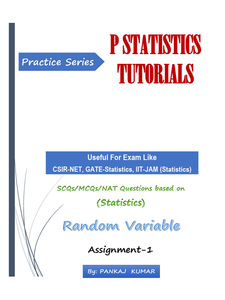 Random Variable Assignment-1 | PDF | Probability Distribution | Probability Density Function