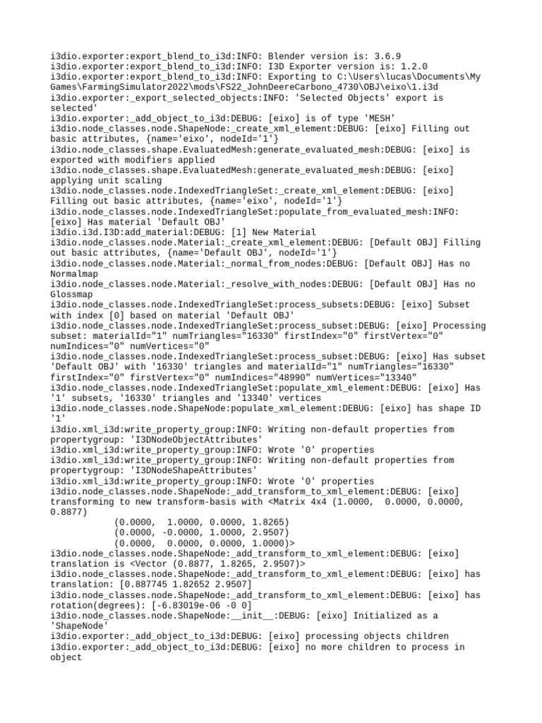 1 Export Log | PDF