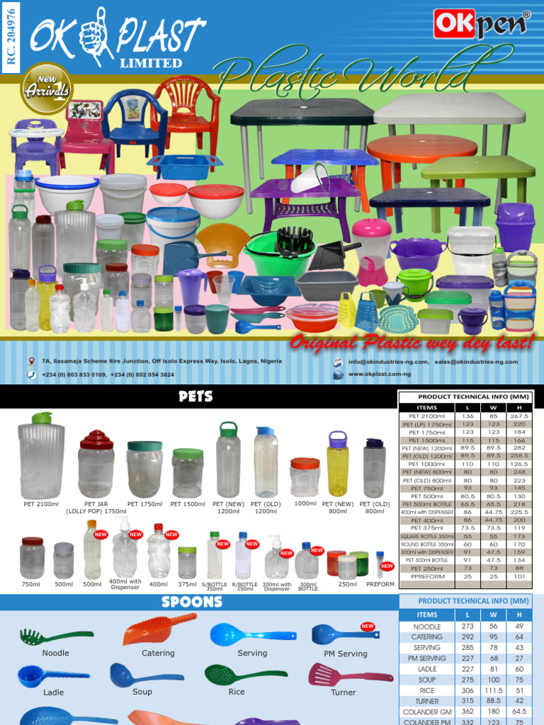 New Ok Plast Ltd Catalogue 2021 1 | PDF | Mug | Domestic Implements