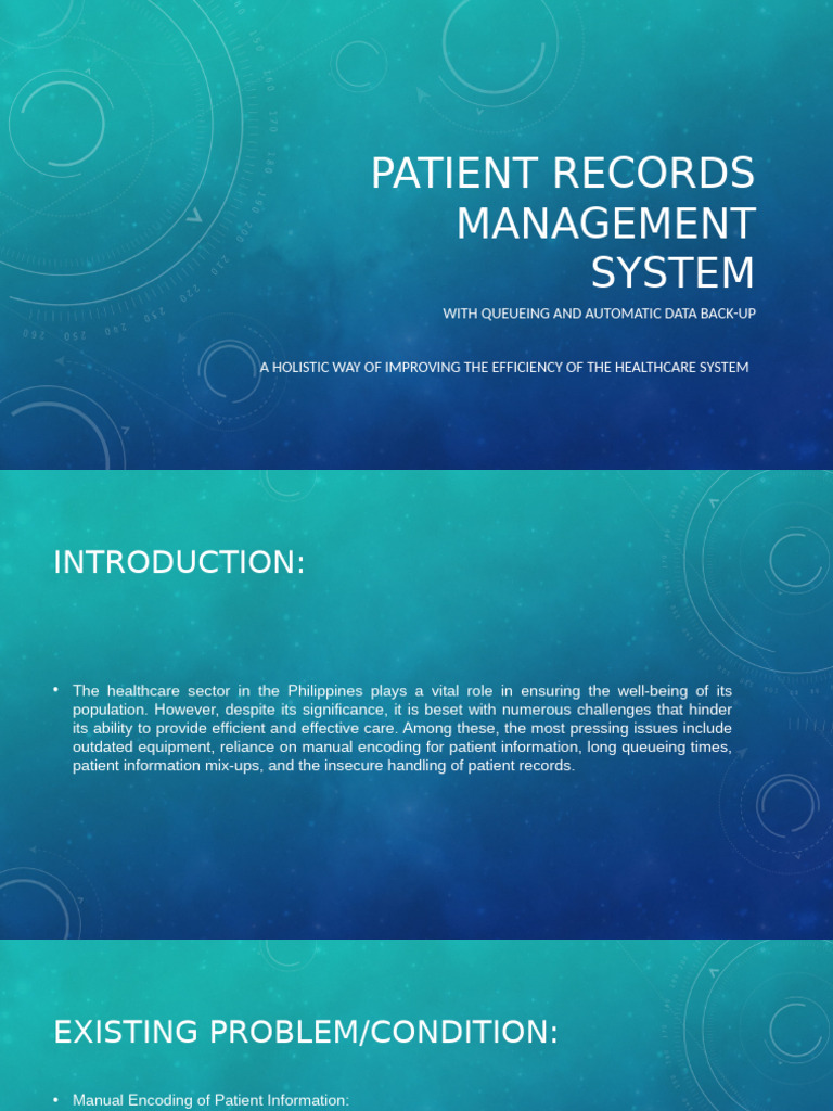 Patient Records Management System | PDF | Medical Record | Patient Safety