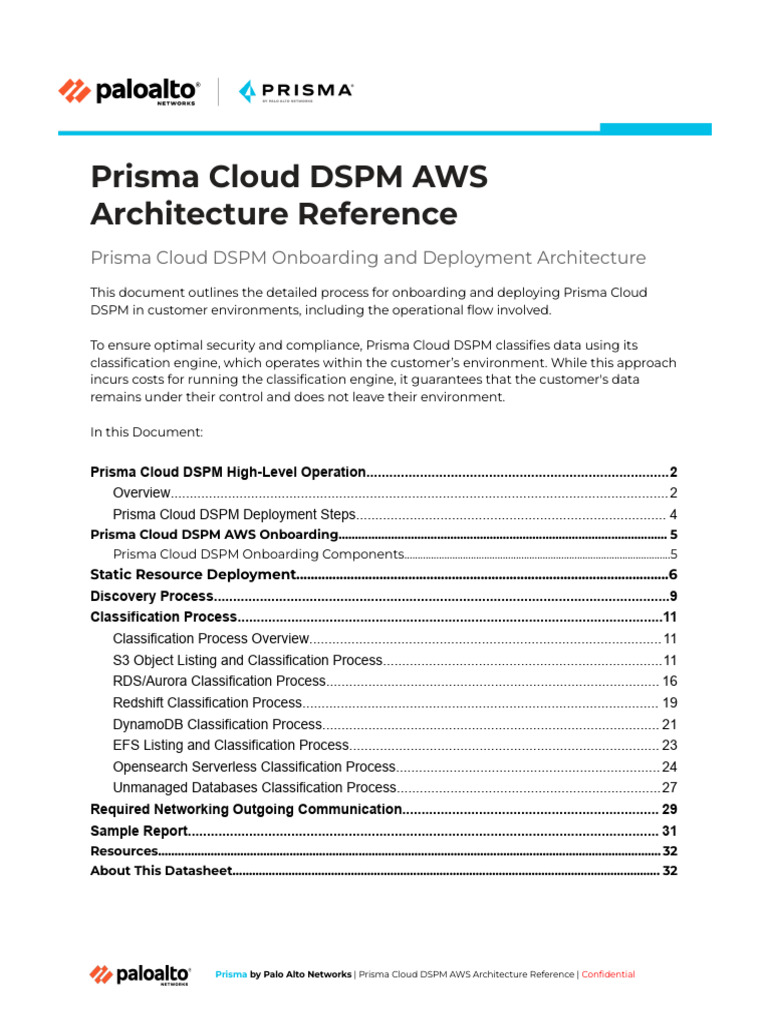 Prisma Cloud DSPM AWS Deployment Guide | PDF | Cloud Computing | Amazon ...