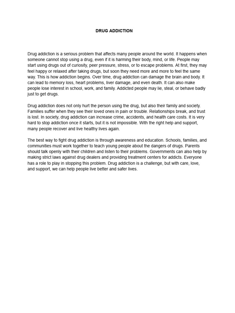 Drug Addiction | PDF