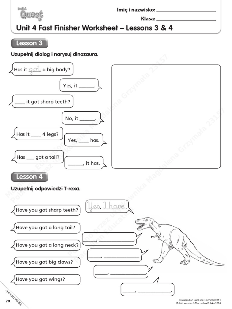 Unit 4 Fast Finisher Worksheet Lessons 3&4 EQ3 TRF | PDF