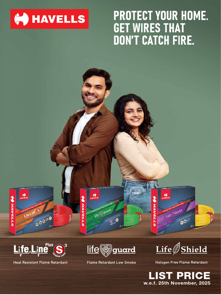 Havells Wire List Price_25th Nov 2025 | PDF | Electrical Wiring ...