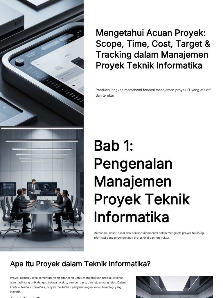 Mengetahui Acuan Proyek Scope Time Cost Target and Tracking Dalam ...