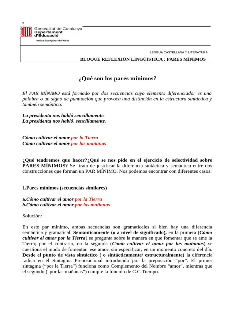 ¿Qué son los pares mínimos_ | PDF | Adverbio | Oración (Lingüística)