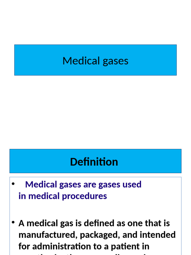 Medical Gases | PDF | Breathing | Oxygen