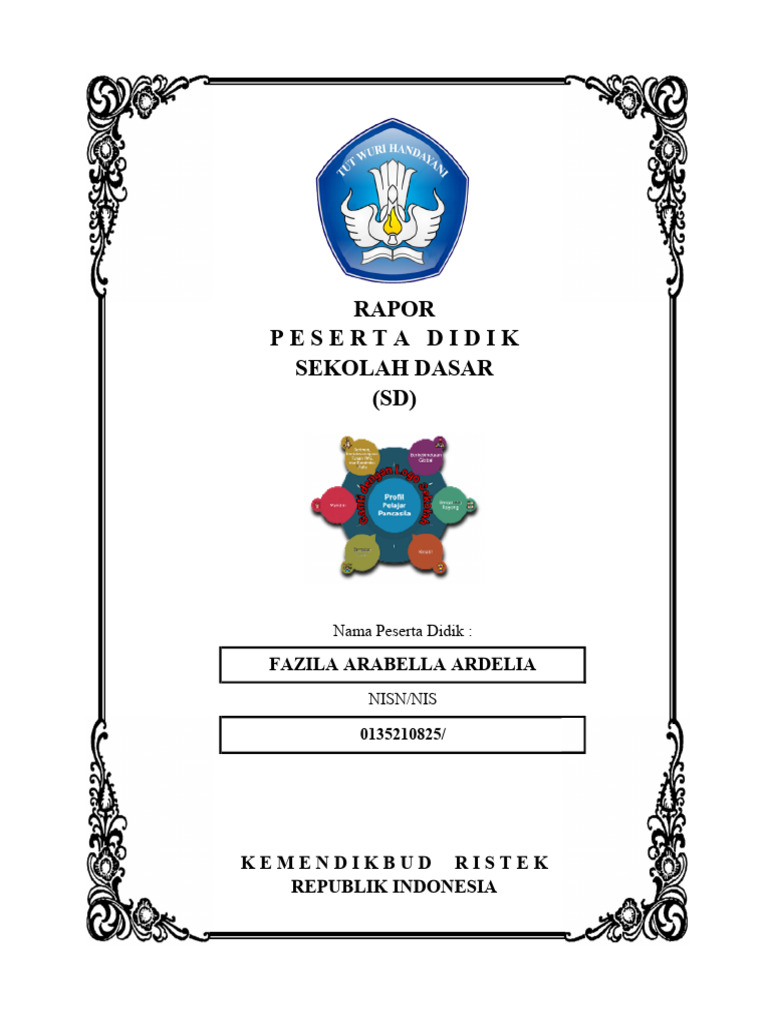 Biodata Rapot Bella | PDF