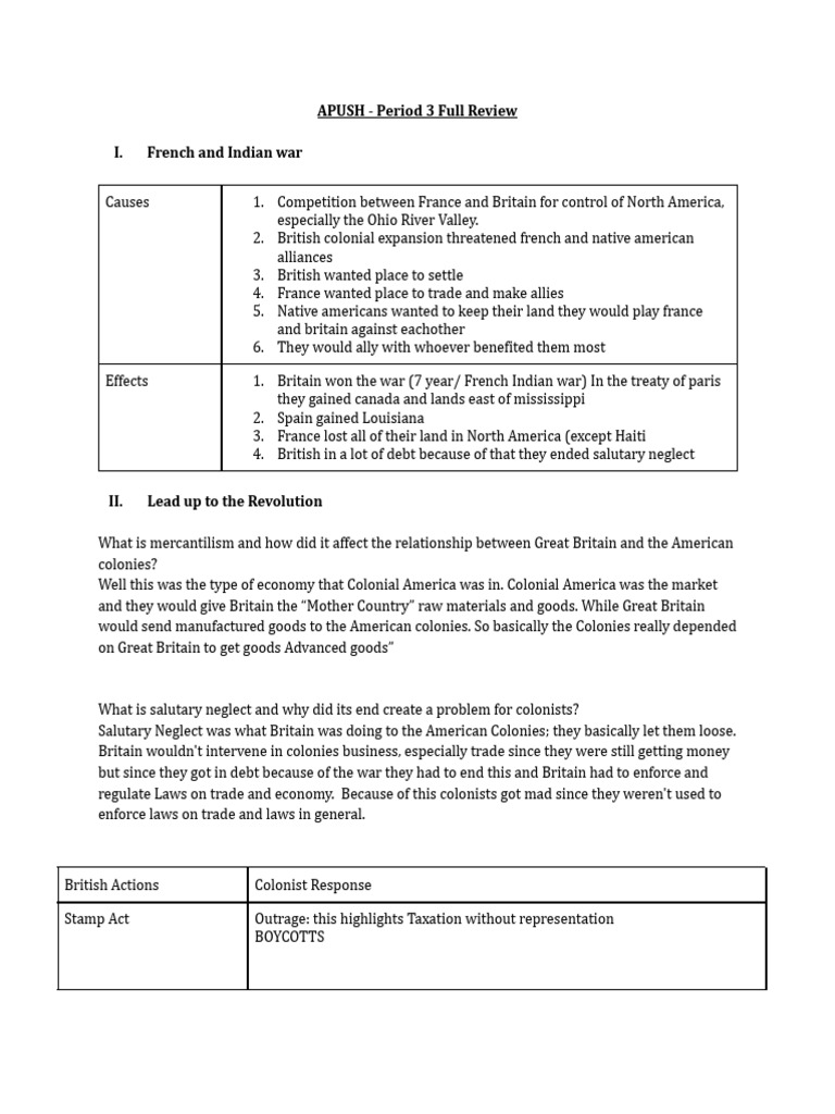 APUSH Period 3 Comprehensive Review | PDF | Federalist Party ...