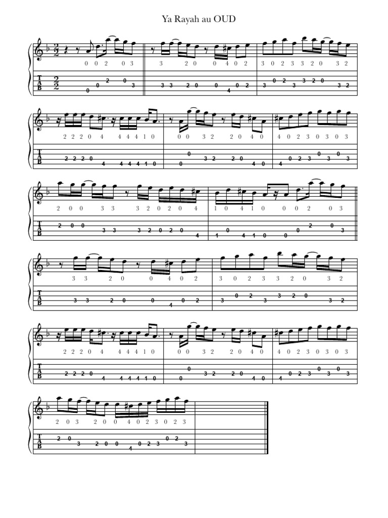 Ya Rayah Oud | PDF