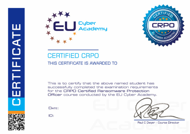 Certified CRPO Certificate for Sarash Mishra | PDF