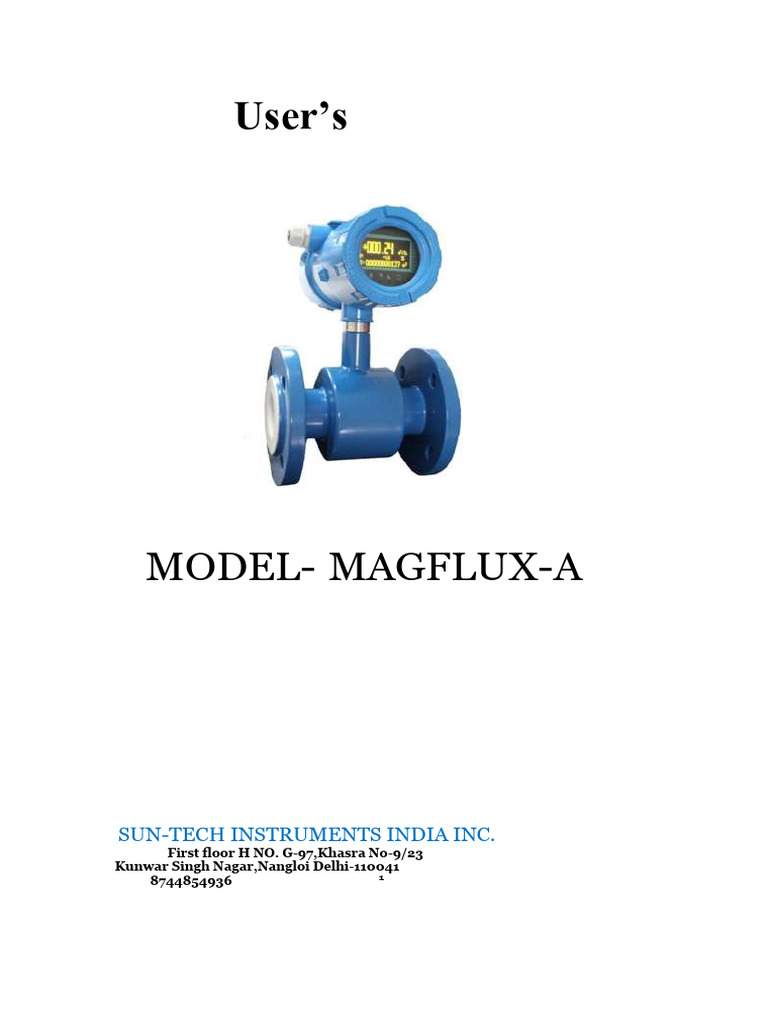FlowMeter Manual | PDF | Flow Measurement | Vacuum Tube