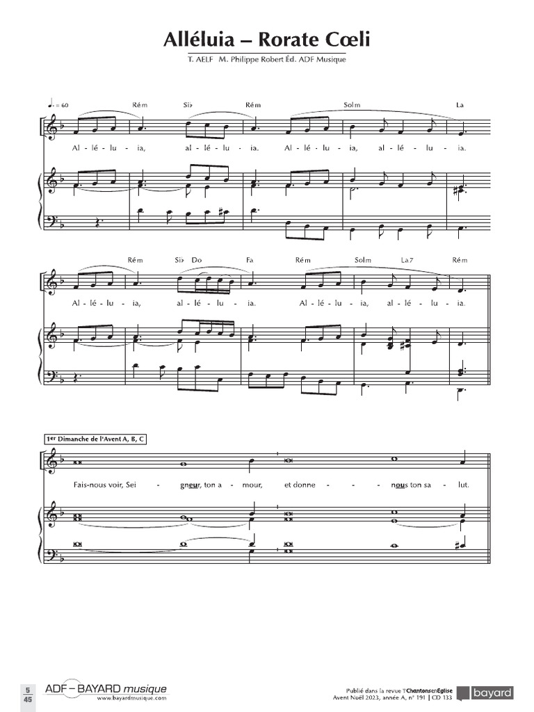Alléluia - Rorate Coeli | PDF