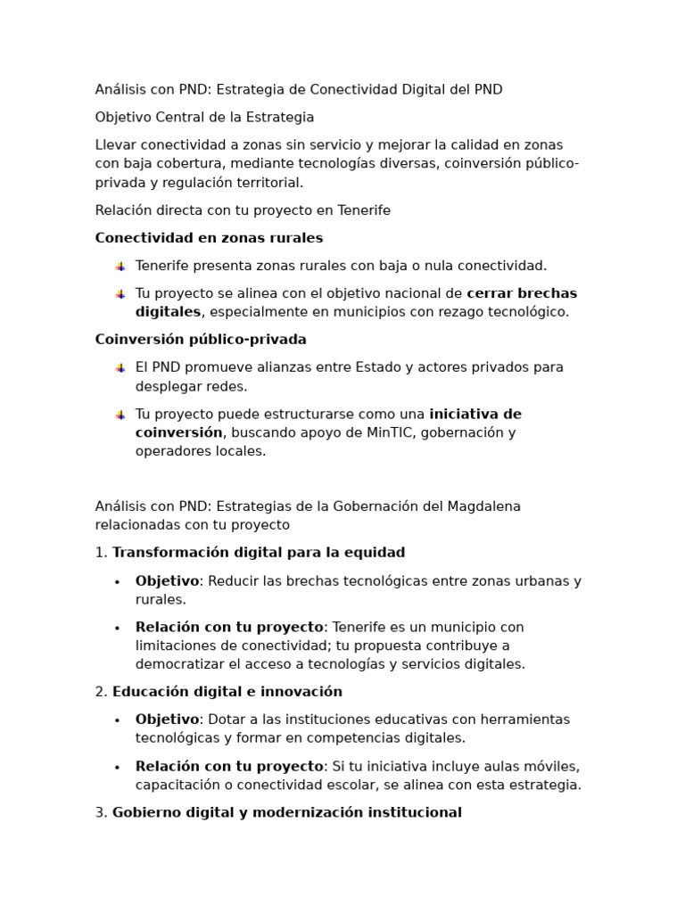 Conectividad Digital en Tenerife: PND | PDF
