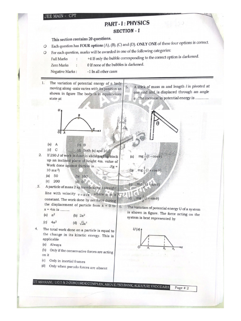 JEE MAINS Pattern Test (1) | PDF