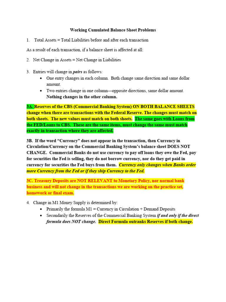 Balance Sheet Transaction Analysis Guide | PDF