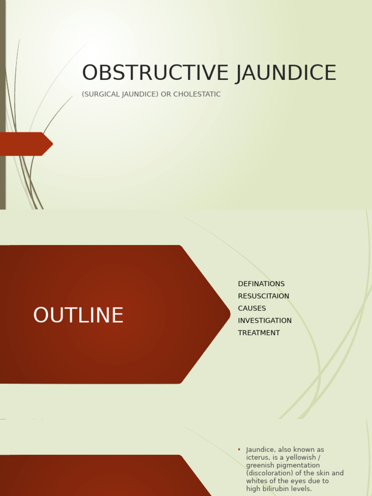 Understanding Obstructive Jaundice Causes | PDF | Bile | Digestive Diseases
