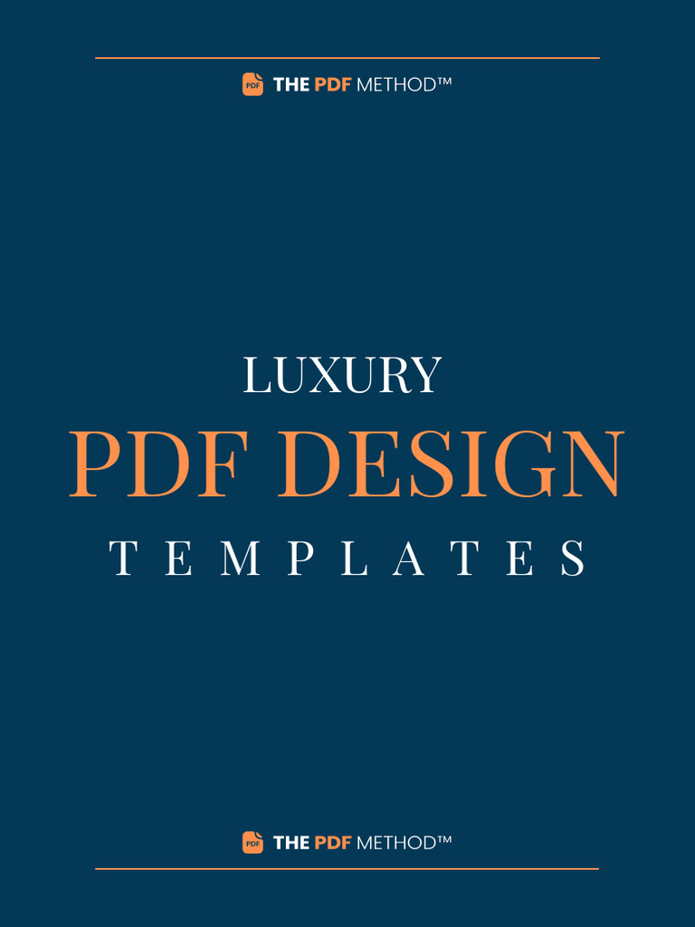 4 Luxury PDF Design Templates - The PDF Method | PDF