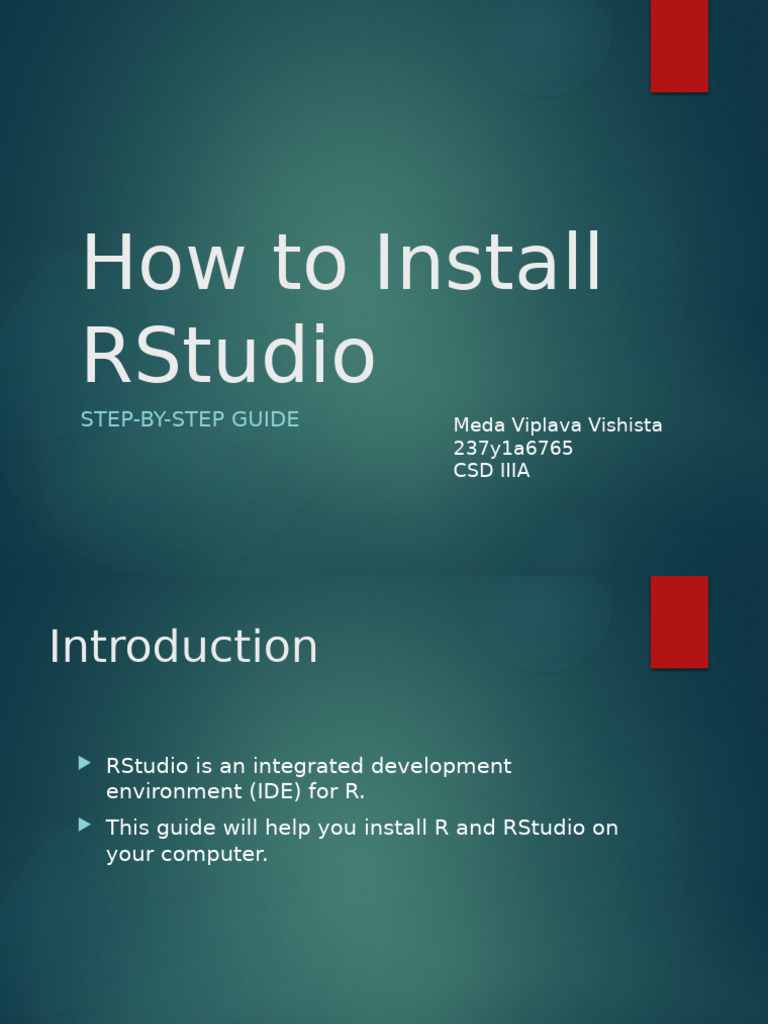How To Install RStudio | PDF