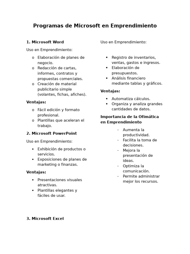 Programas de Microsoft en Emprendimiento | PDF | Microsoft | Presupuesto