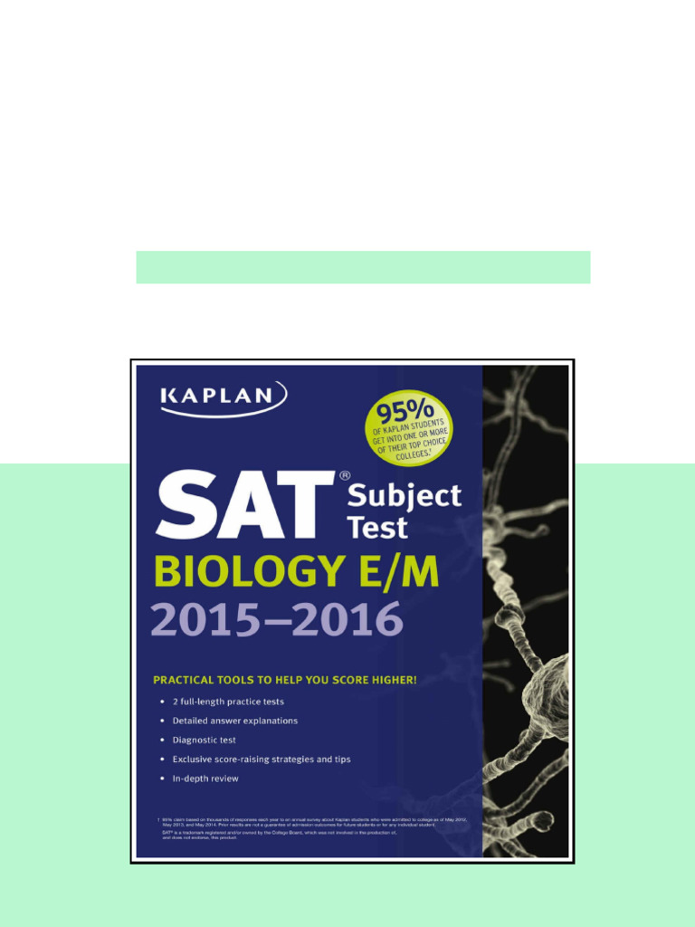 Kaplan SAT Subject Test Biology E M 2015 2016 (Kaplan Test Prep) Kaplan ...