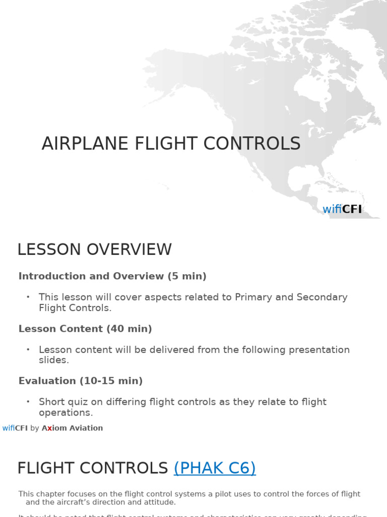 Task E - Airplane Flight Controls | PDF | Flight Control Surfaces ...